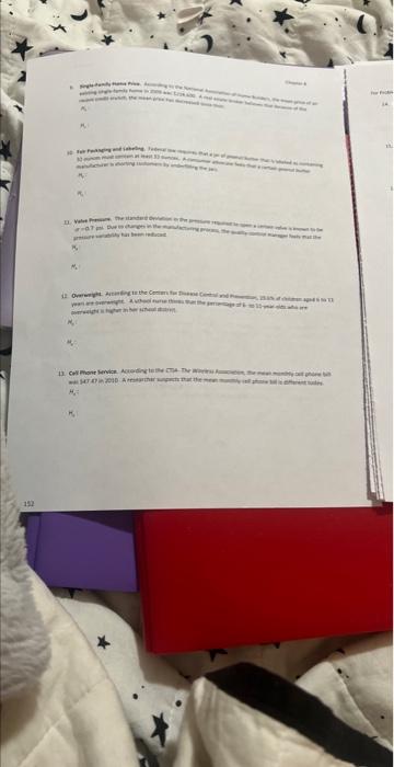 Practice with the nult and alternative hrpotheces 1. | Chegg.com