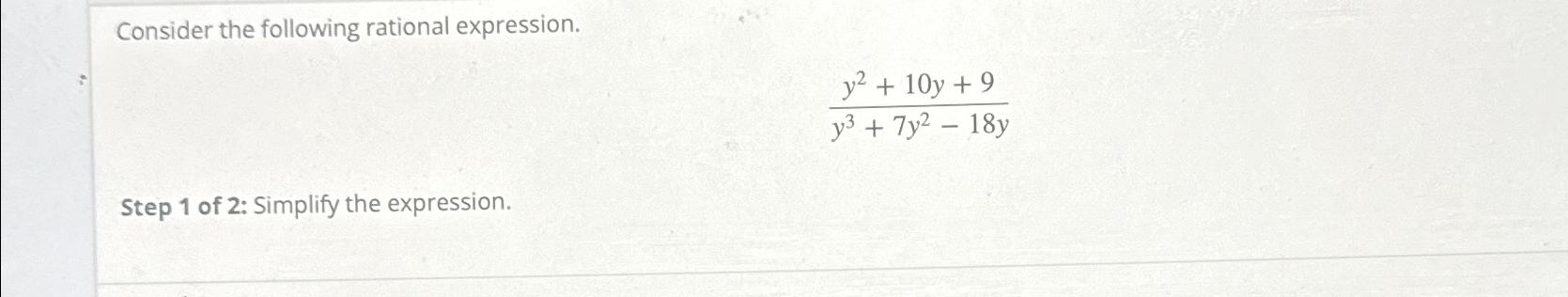 Solved Consider the following rational | Chegg.com