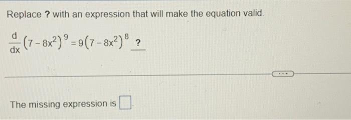 Solved Replace? with an expression that will make the | Chegg.com