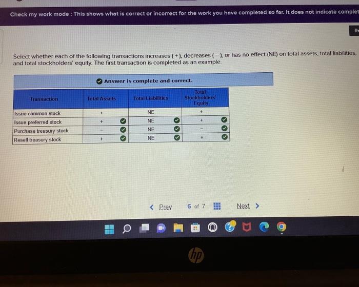 Solved Select whether each of the following transactions | Chegg.com
