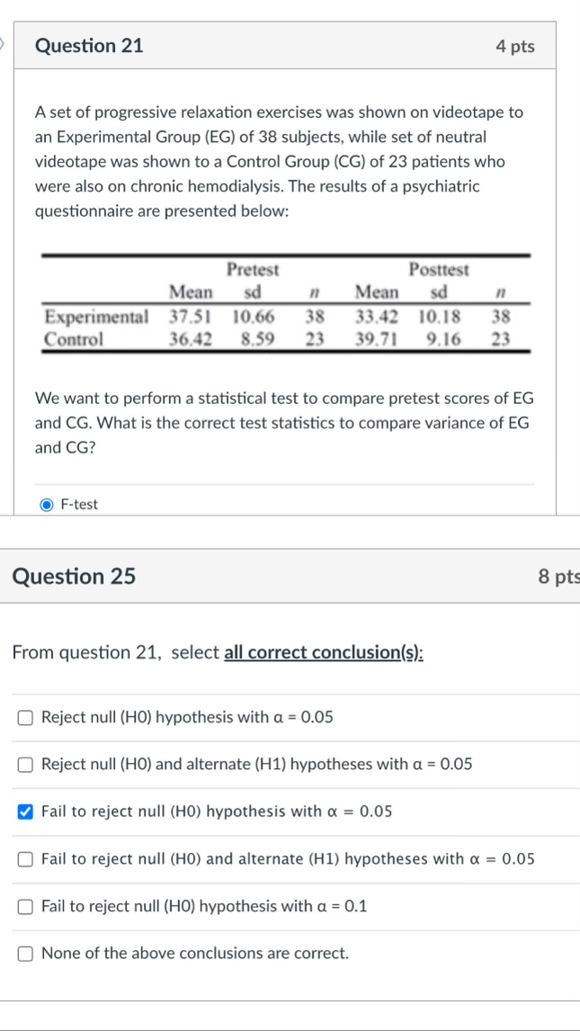Solved Question 21A set of progressive relaxation exercises | Chegg.com