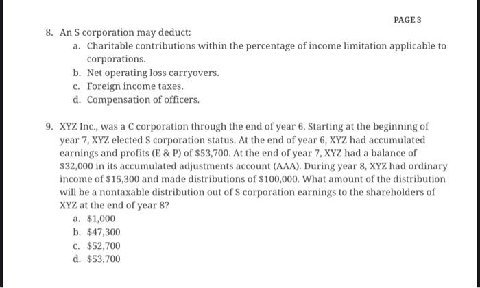 Solved Becker CPA Review Questions 1. Village Corp., a | Chegg.com