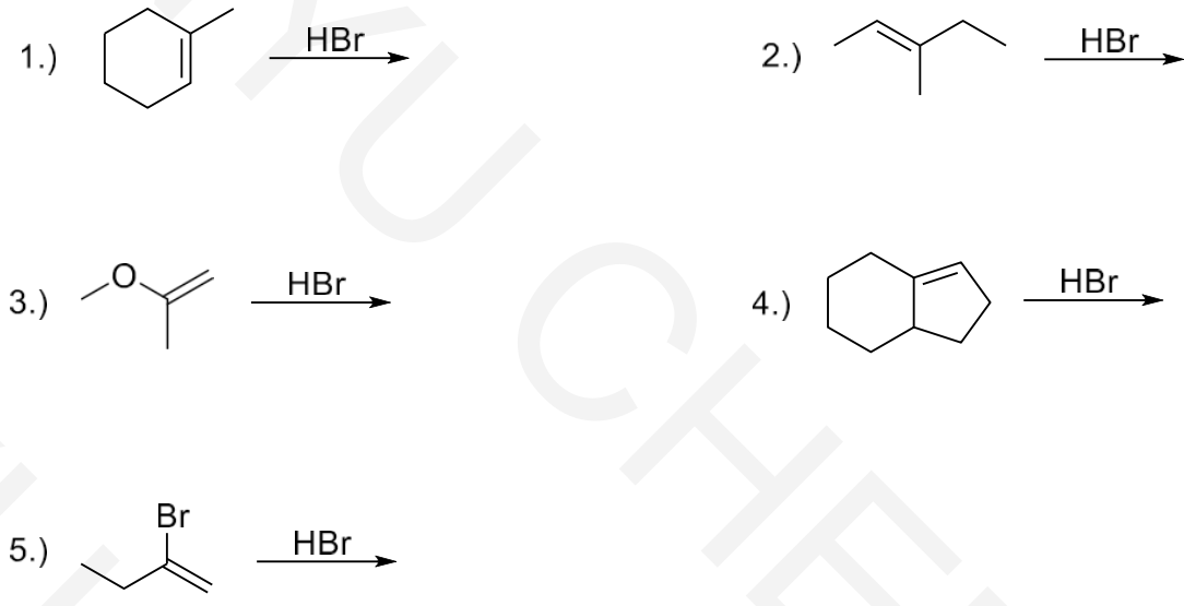 Solved Draw the major products of the addition reactions | Chegg.com