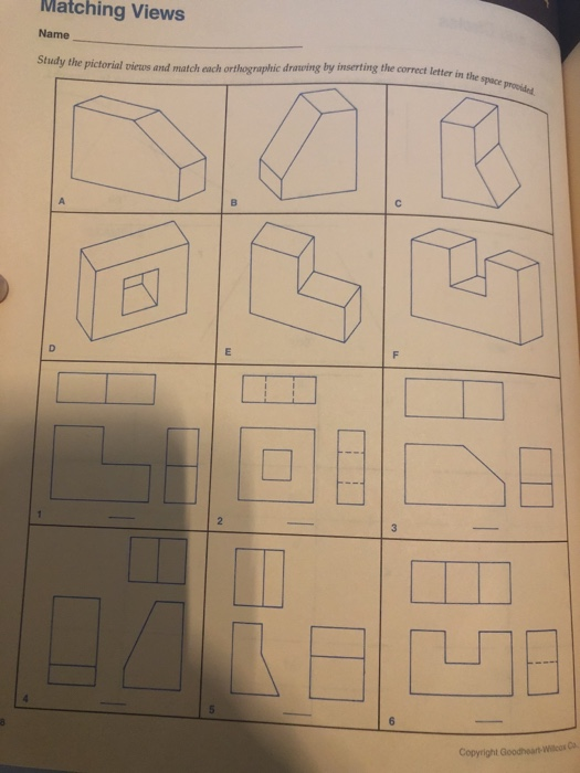 Solved Matching Views Name Study the pictorial views and | Chegg.com