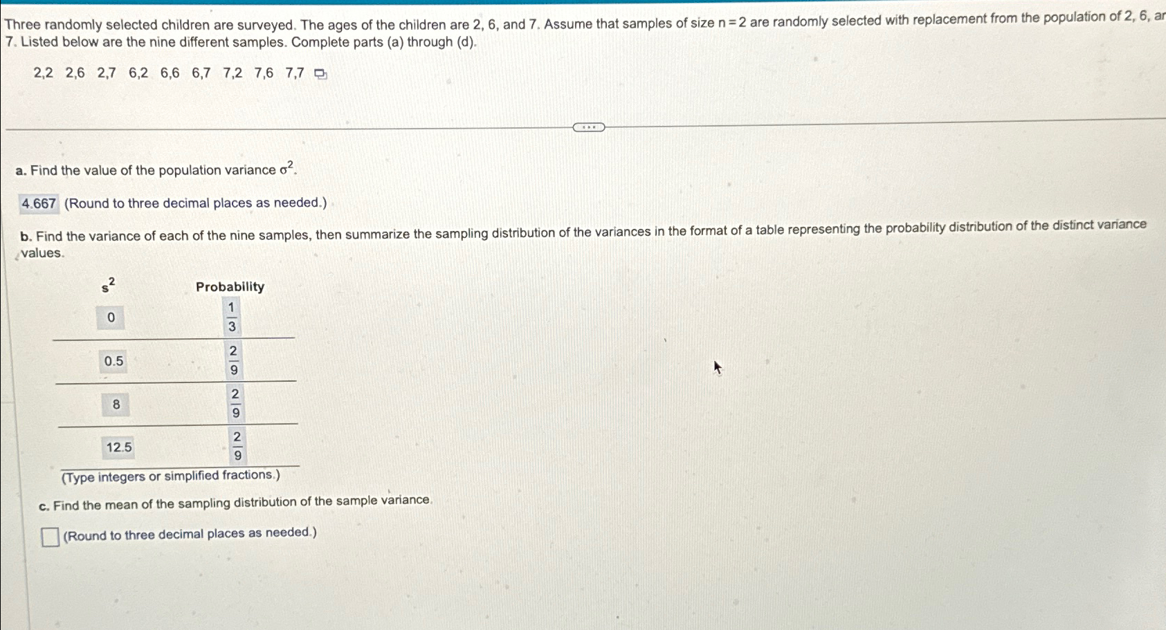 Solved Three randomly selected children are surveyed. The | Chegg.com
