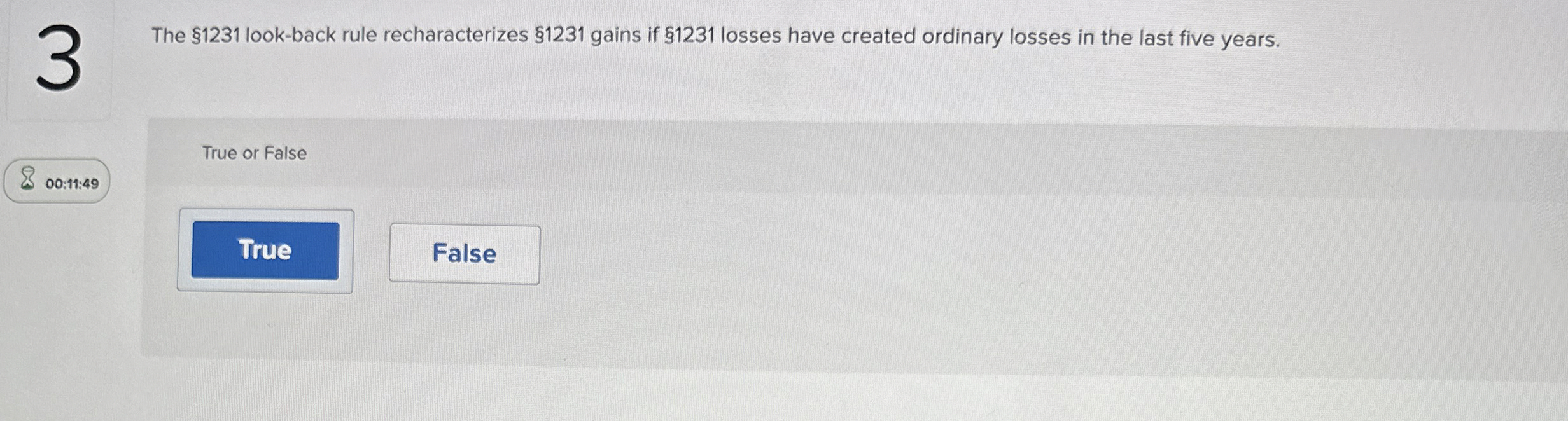 Solved 3The $1231 ﻿look-back rule recharacterizes $1231 | Chegg.com
