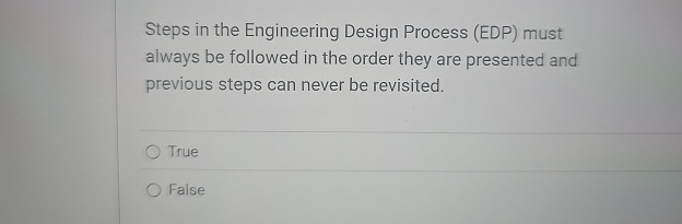 Solved Steps in the Engineering Design Process (EDP) ﻿must | Chegg.com
