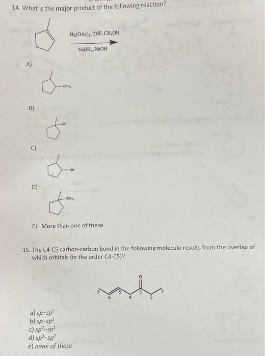 [solved] 14 What Is The Major Product Of The Following Re