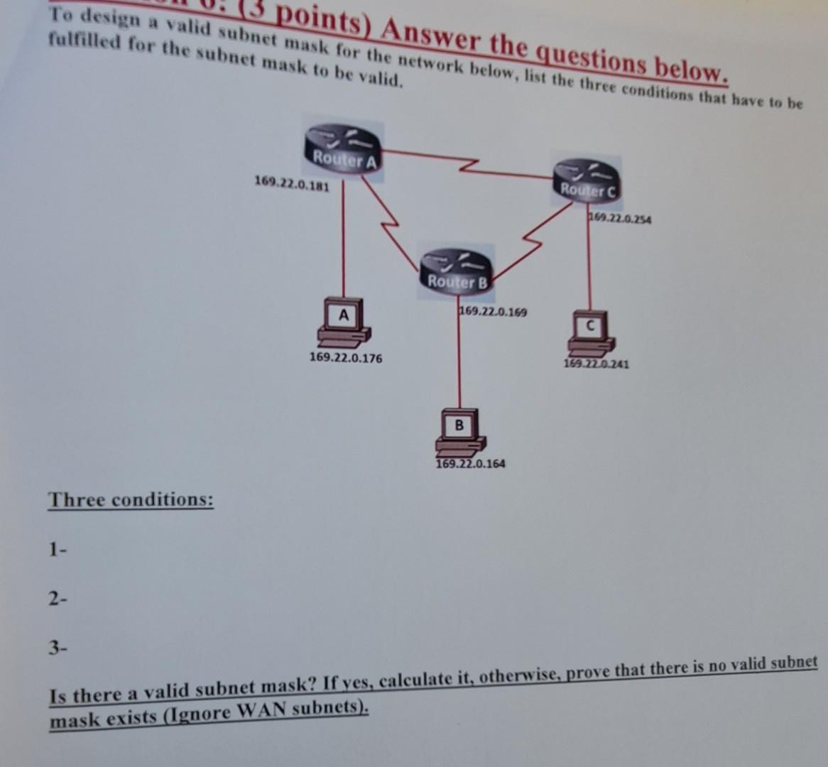 Solved To Design A Valid Subnet Moints Answer The Questions