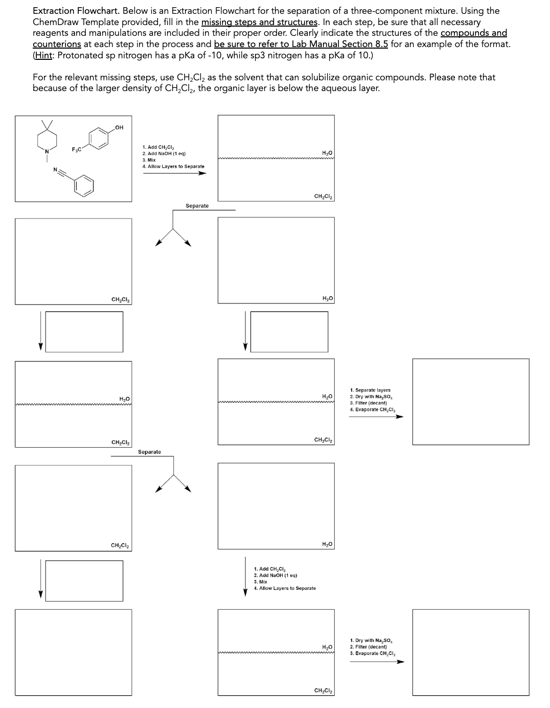 Solved Extraction Flowchart. Below is an Extraction | Chegg.com