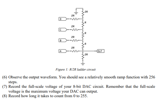 Part 1 - Building R/2R DAC Module. (1) Construct a | Chegg.com