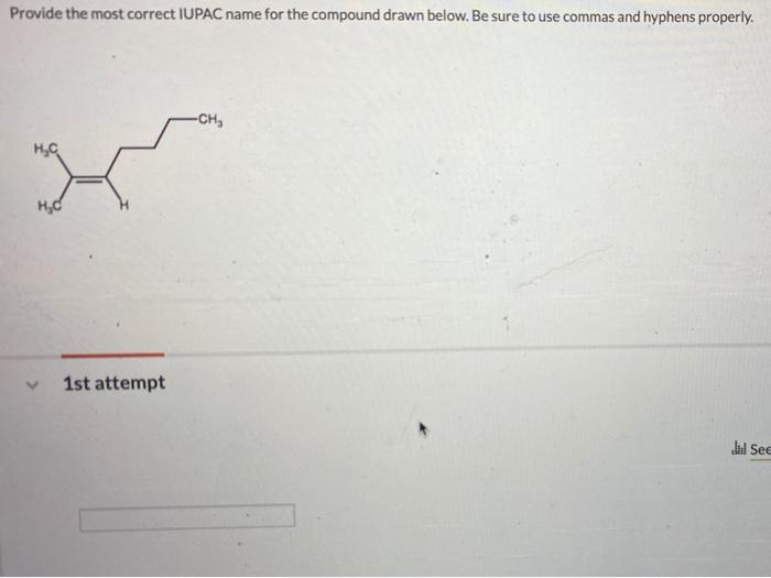 Solved Draw the structure for 2-chloropropene. 1st attempt | Chegg.com