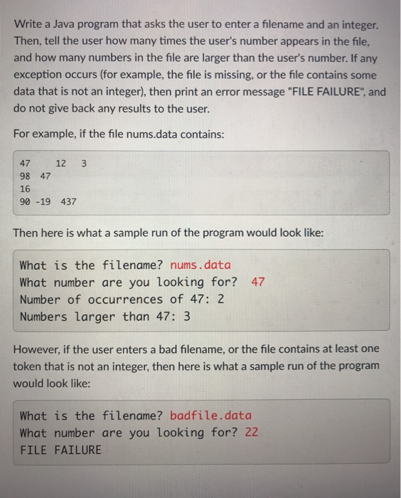Solved Write a Java program that asks the user to enter a | Chegg.com
