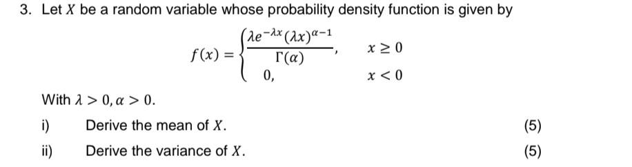 Solved 3. Let X be a random variable whose probability | Chegg.com
