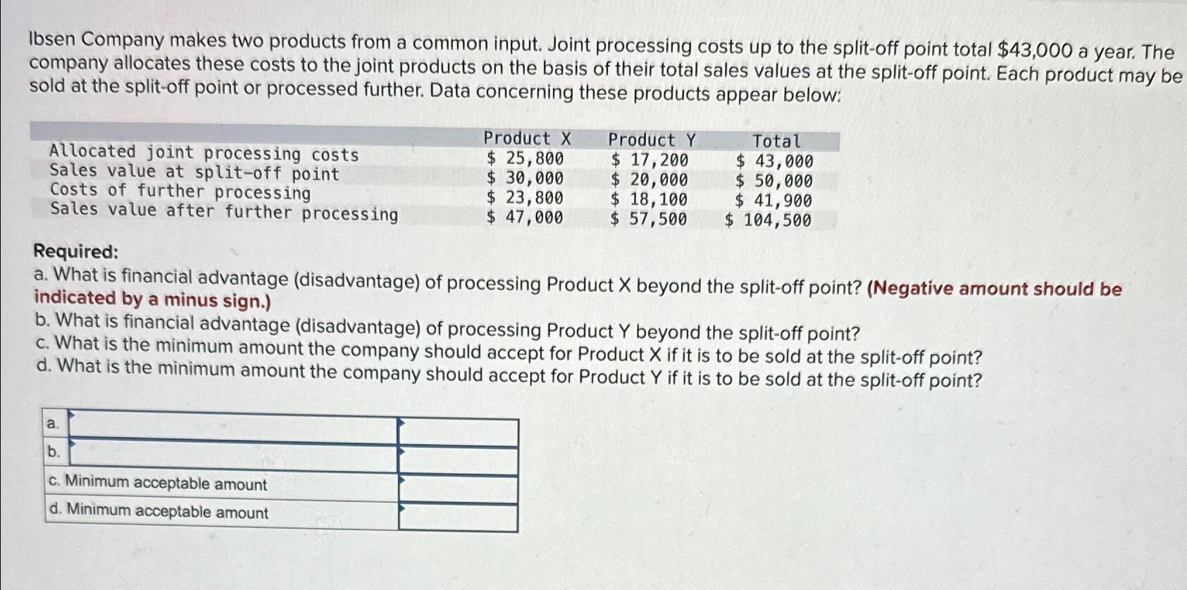 Solved Glover Company makes three products in a single | Chegg.com