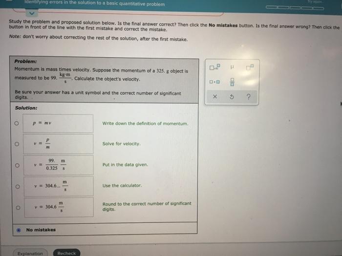 Solved Identifying errors in the solution to a basic | Chegg.com