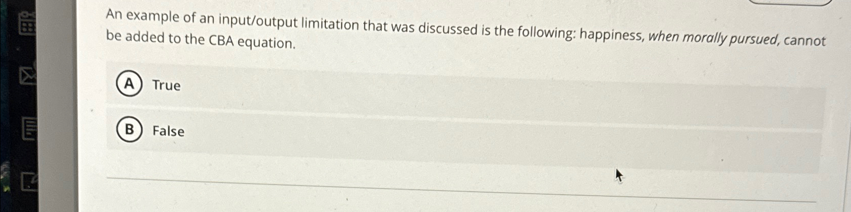 Solved An example of an input/output limitation that was | Chegg.com