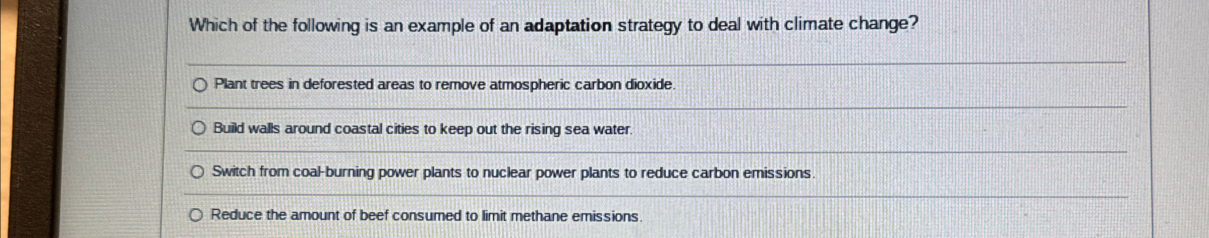 Solved Which of the following is an example of an adaptation | Chegg.com