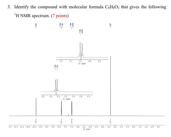 Solved 3. Identify the compound with molecular formula | Chegg.com
