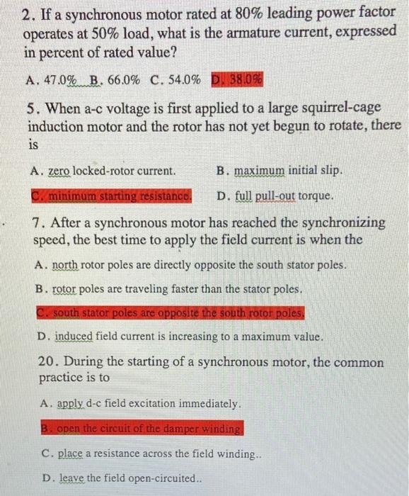 Solved 15 14. The total load of an industrial plant is 4000 | Chegg.com