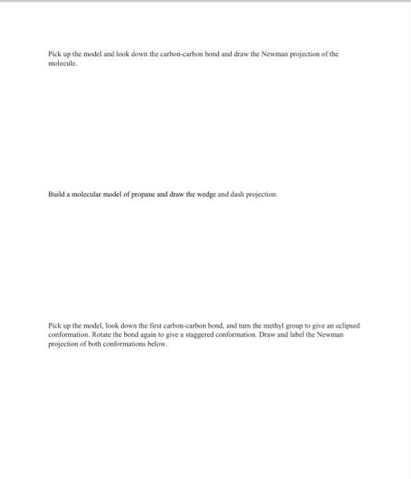 Solved Part 2: Conformers Build a molecular model of ethane | Chegg.com