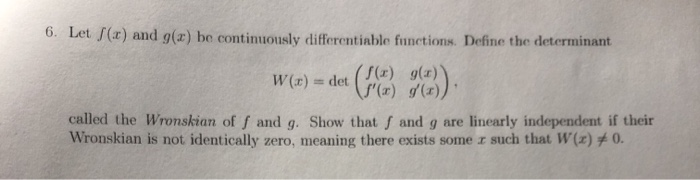 Solved 6. Let (x) and g(r) be continuously differentiable | Chegg.com