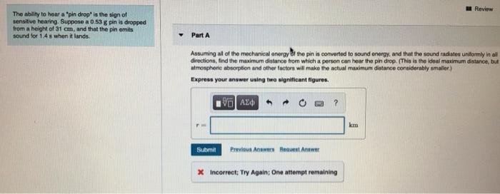 Solved Review The ability to hear a "pin drop is the sign of | Chegg.com