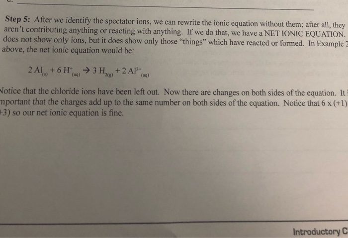 Solved Step 3: Now we rewrite the normal chem separately. | Chegg.com