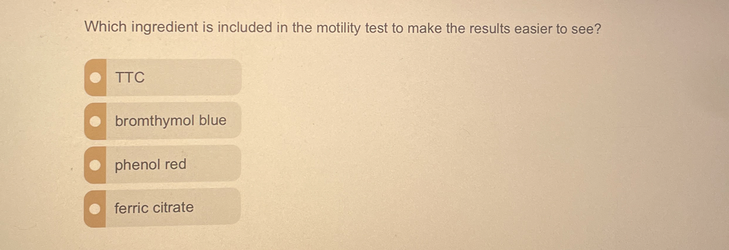 Solved Which ingredient is included in the motility test to | Chegg.com