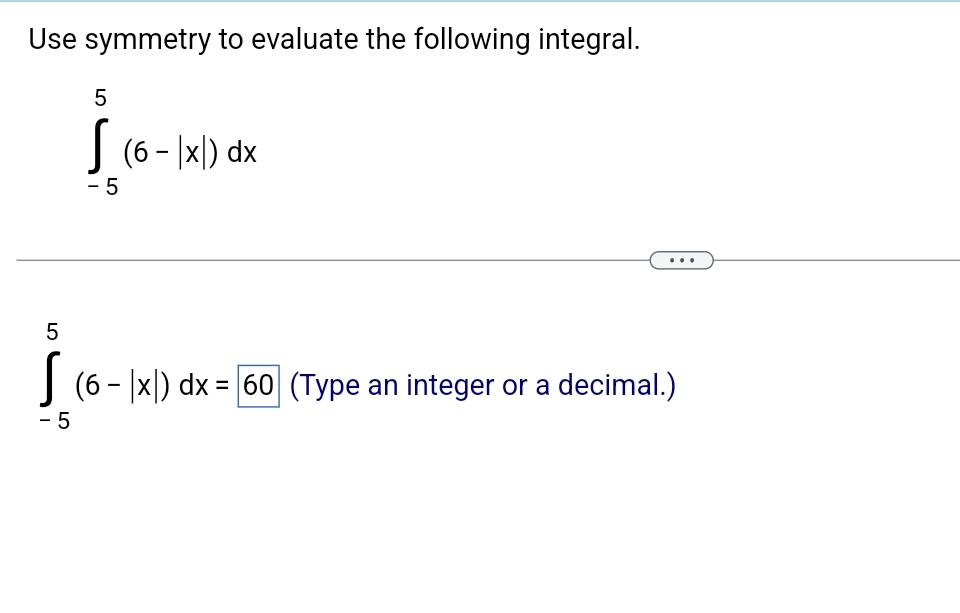Solved Use symmetry to evaluate the following | Chegg.com