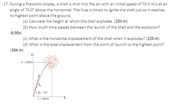Solved During a fireworks display, a shell is shot into the | Chegg.com