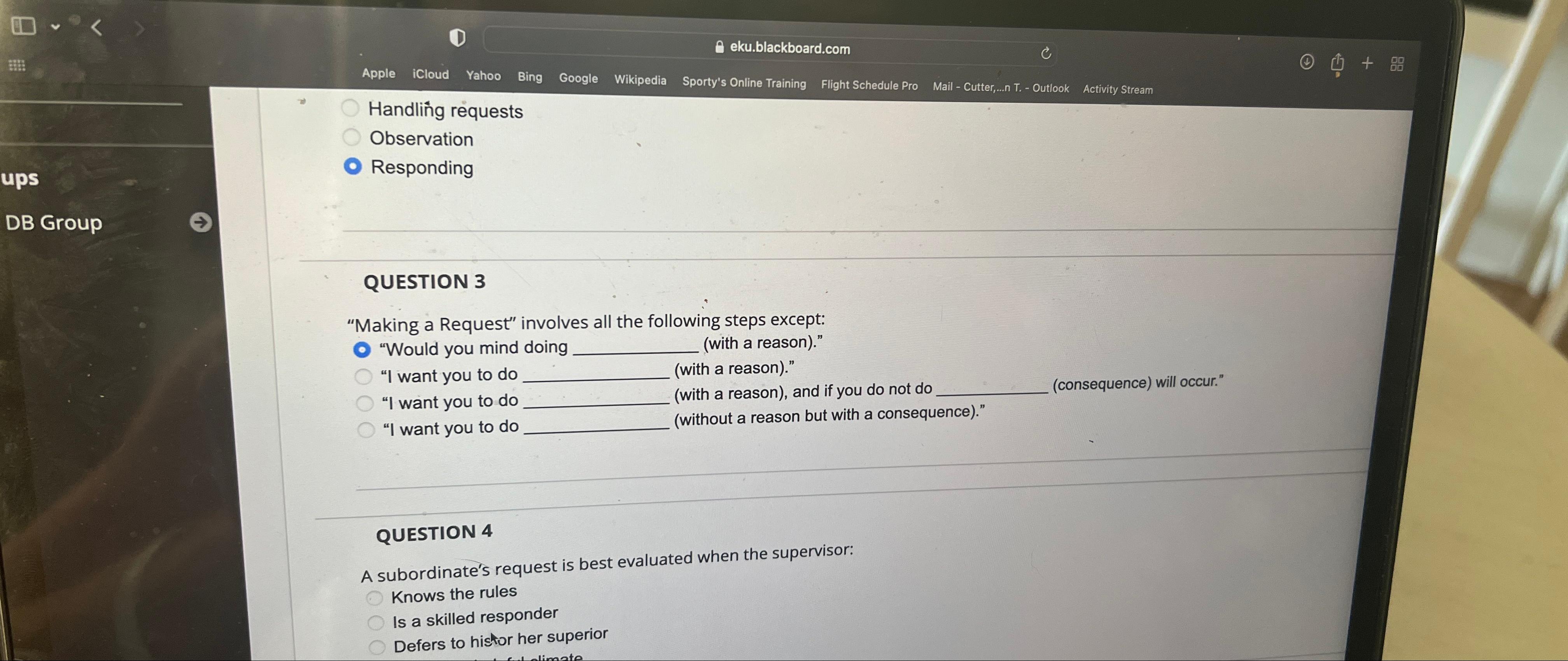 Solved Apple iCloud Yahoo Bing Google Wikipedia Sporty's | Chegg.com