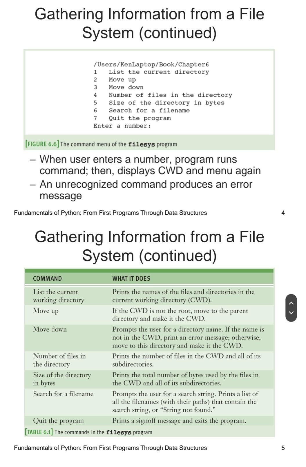 Gathering Information from a File System Request: | Chegg.com
