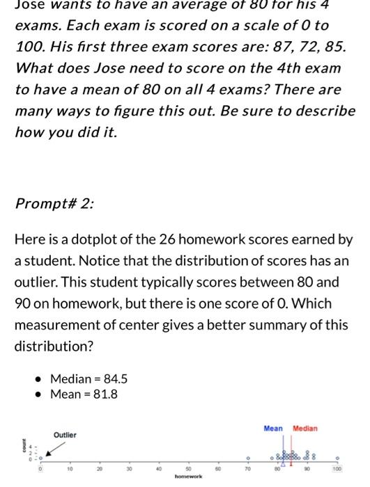 Solved exams. Each exam is scored on a scale of O to 100. | Chegg.com