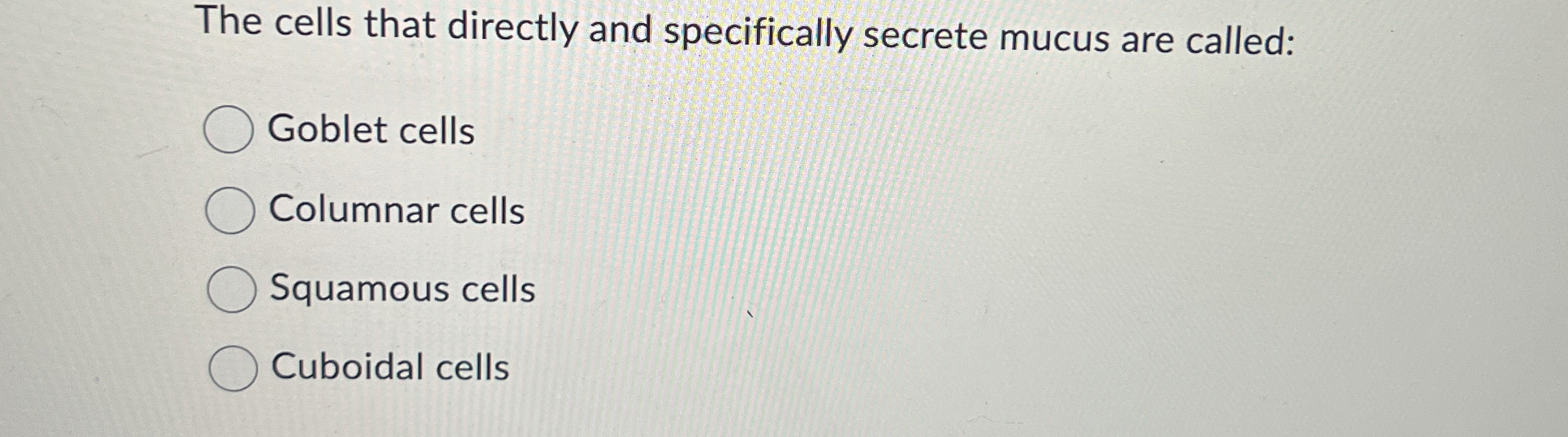 Solved The cells that directly and specifically secrete | Chegg.com