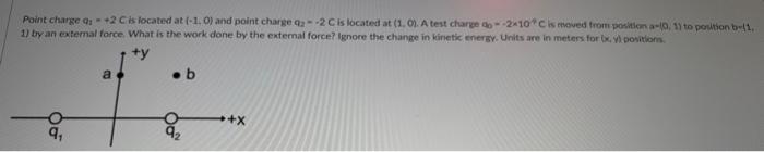 Solved Point charge qi=+2C is located at (−1,0) and point | Chegg.com