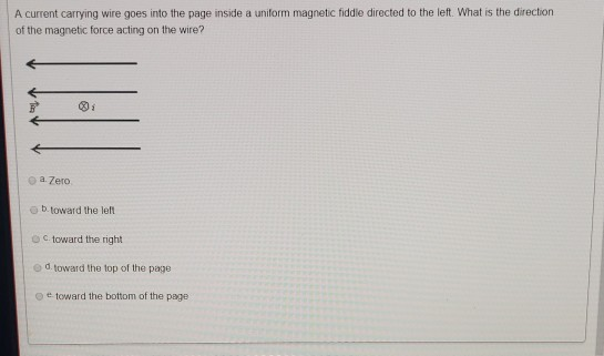 Solved A current carrying wire goes into the page inside a | Chegg.com