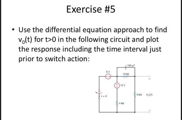 Solved Exercise #5 • Use the differential equation approach | Chegg.com