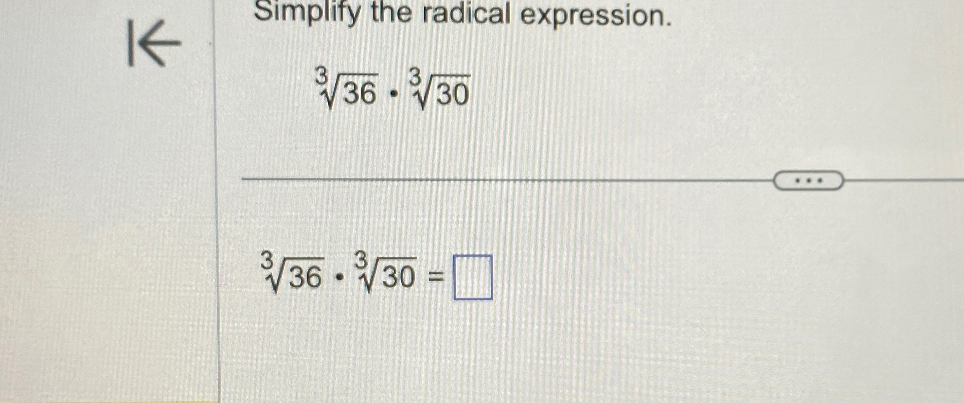 Solved Simplify the radical expression.363*303363*303= | Chegg.com