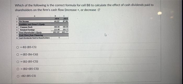 Solved Which of the following is the correct formula for | Chegg.com