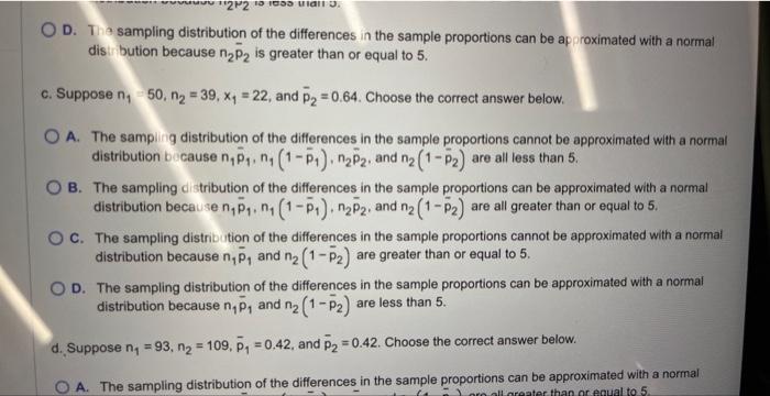 Solved In each of the following cases, determine if the | Chegg.com