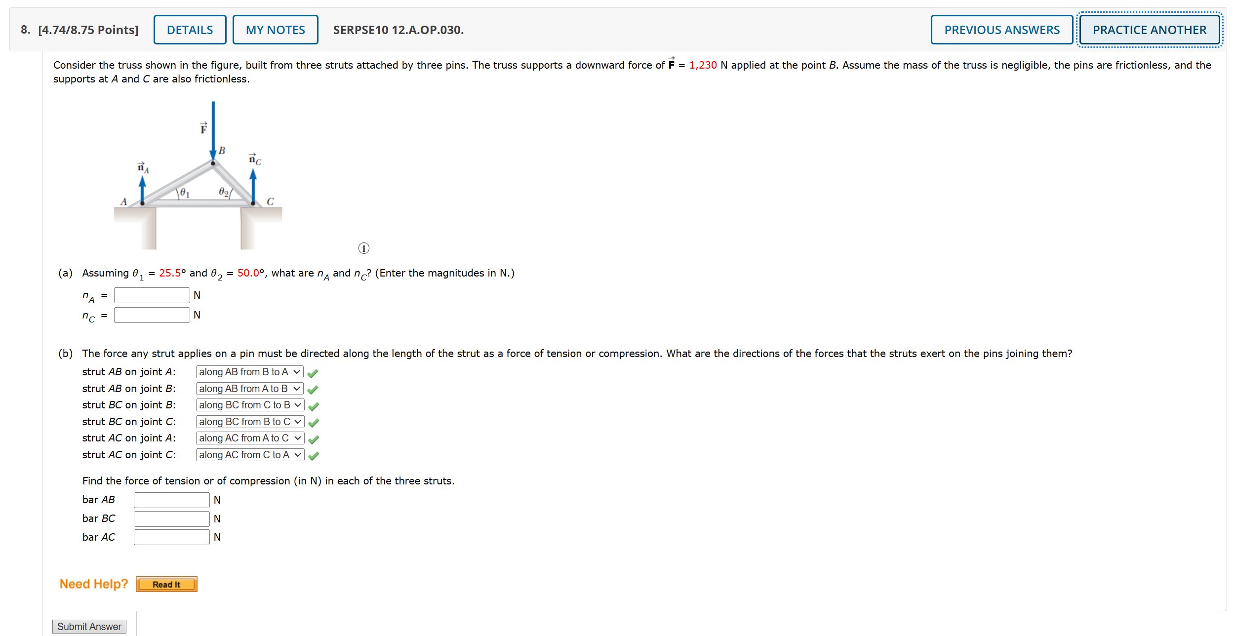 Solved Consider the truss shown in ﻿the figure, built from | Chegg.com