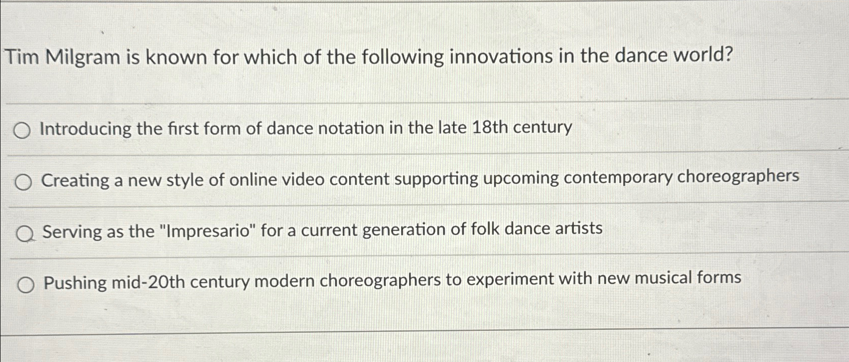 Solved Tim Milgram is known for which of the following | Chegg.com