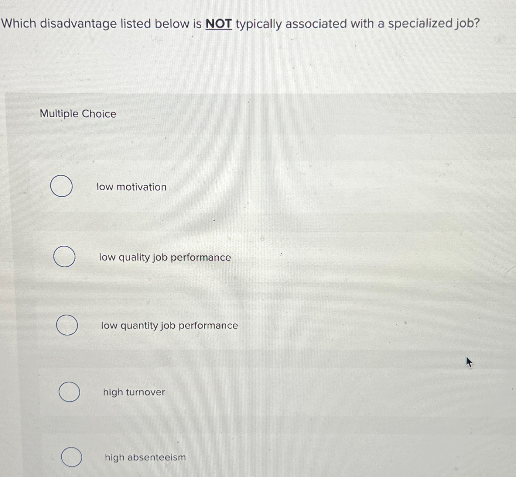 Solved Which disadvantage listed below is NOT typically | Chegg.com