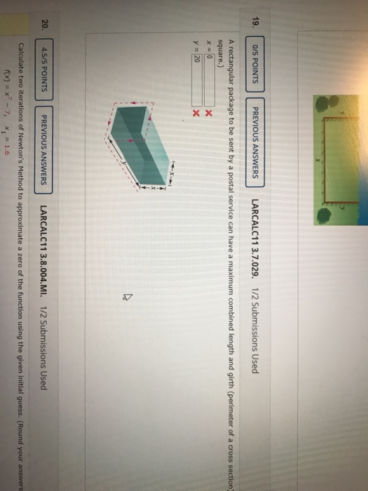 Solved 19. 0/5 POINTS PREVIOUS ANSWERS LARCALC11 3.7.029. | Chegg.com Solved 19. 0/5 POINTS PREVIOUS ANSWERS LARCALC11 3.7.029. | Chegg.com