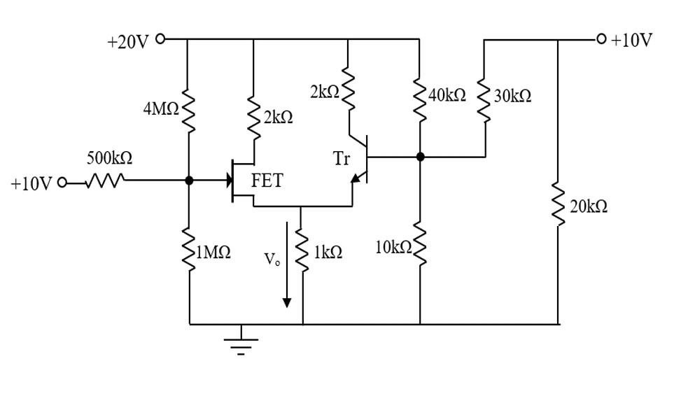 Solved In the circuit given in the figure; For transistor: | Chegg.com