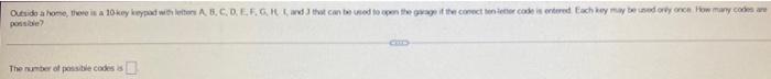 Solved Outside a home, there is a 10 key keypad with ABCDEFG | Chegg.com
