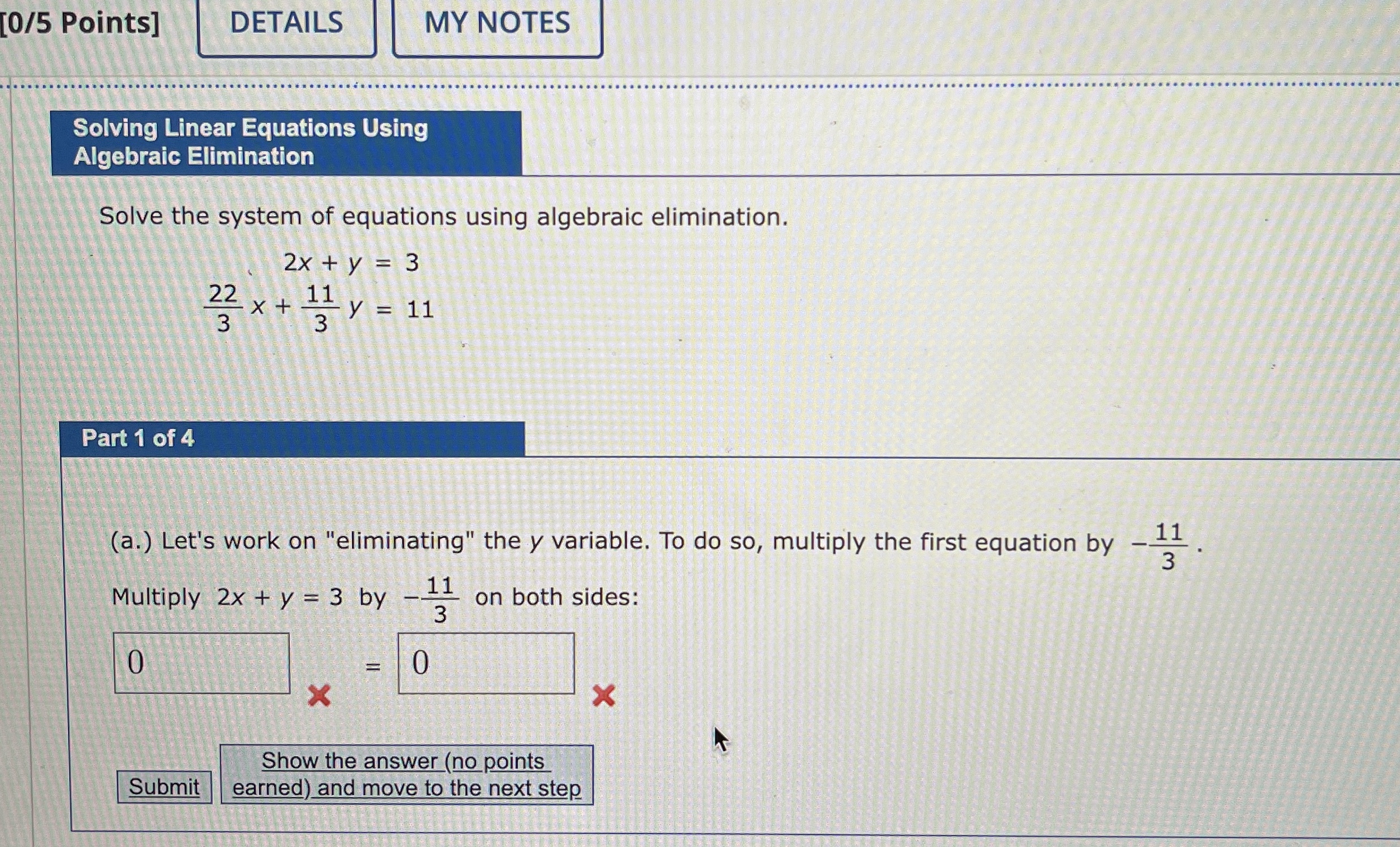 Solved Solving Linear Equations UsingAlgebraic | Chegg.com