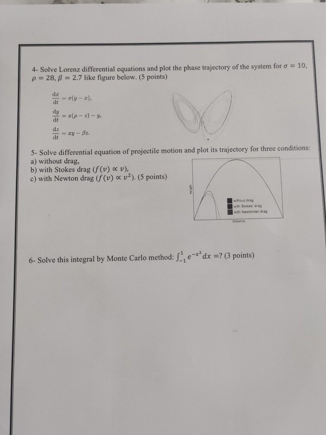 Solved 4- Solve Lorenz differential equations and plot the | Chegg.com