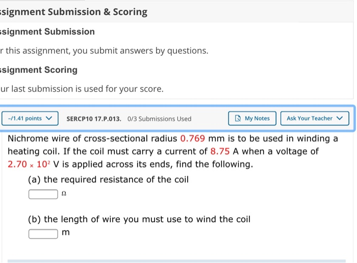 Solved ssignment Submission & Scoring -signment Submission r | Chegg.com